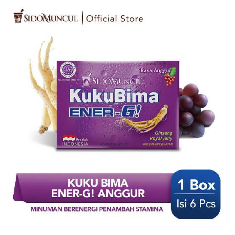 Jual KukuBima Ener-G Rasa Anggur Box isi 6 Sachet | Shopee Indonesia