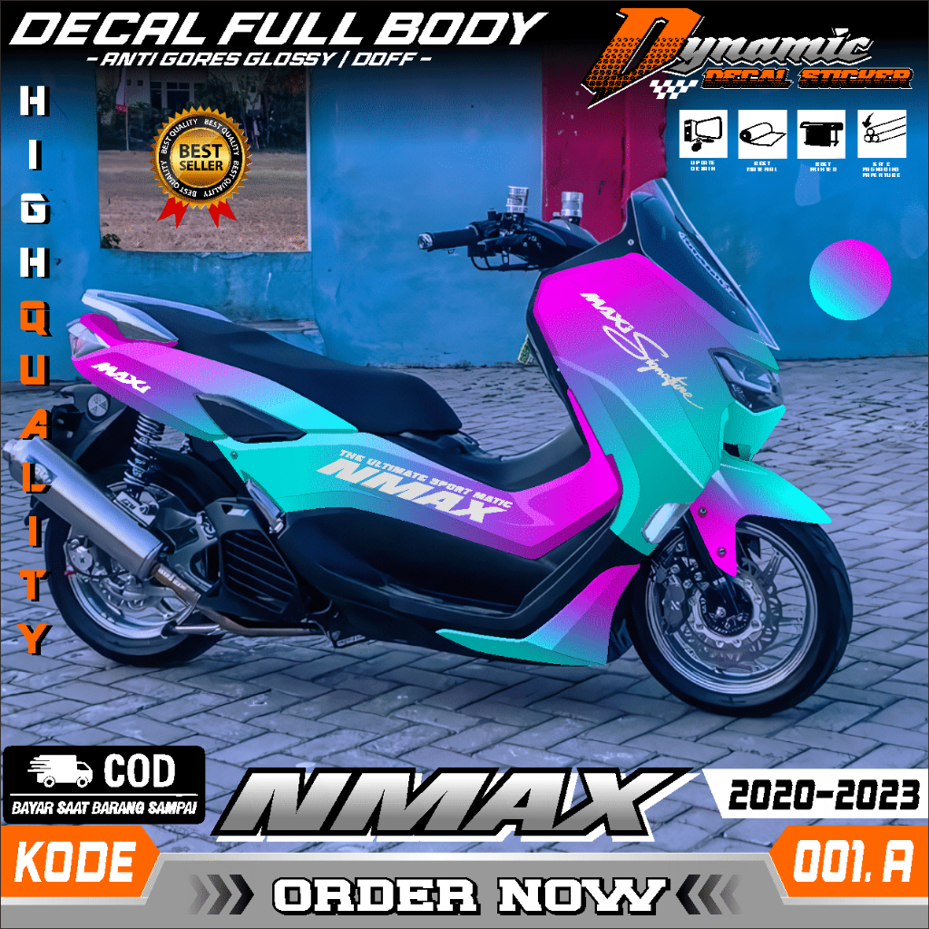 Jual (TERBARU) COD Decal Sticker Yamaha NMAX NEW 2020-2023 Full Body ...