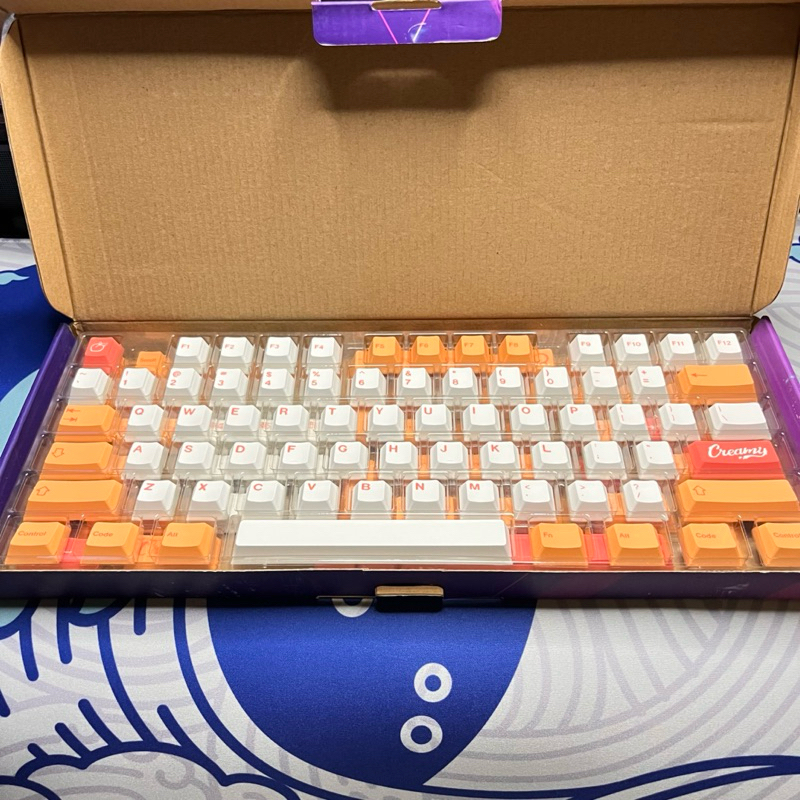 Jual Keycaps Peach Creamy Cherry Profile PBT Mechanical Keyboard ...