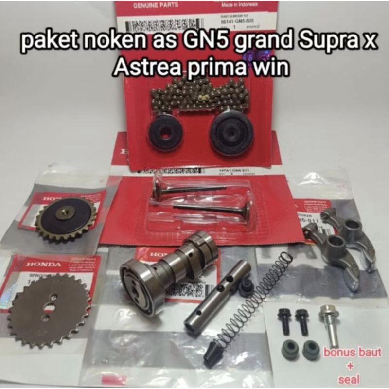 Jual PAKET NOKEN AS + PAKET KETENG GN5 RANTAI KETENG SENTRIK GIR POMPA OLI KLEP PLATUK KLEP ...