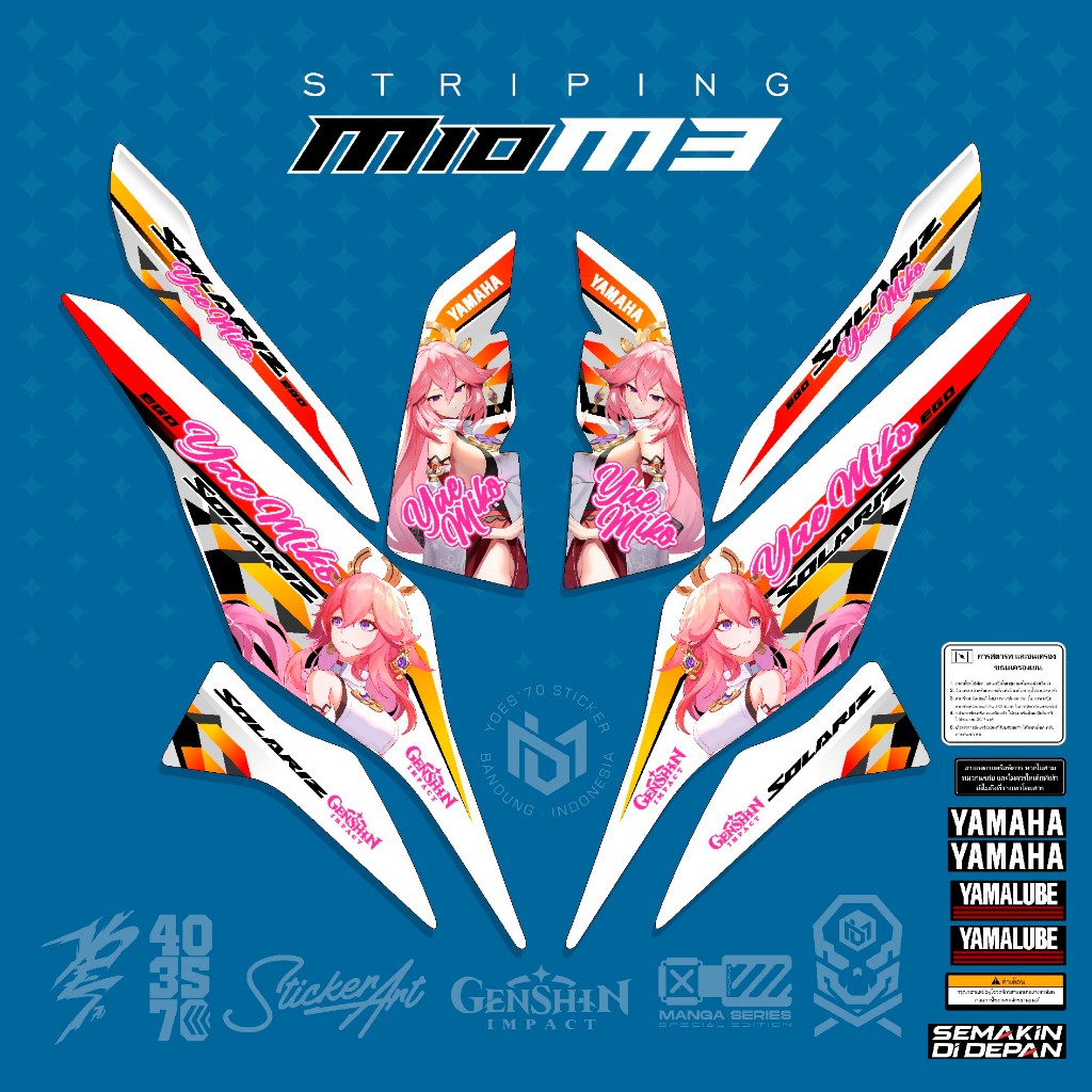 Jual STICKER STRIPING MIO M3 / YAE MIKO / MIO Z / MIO 125 / KEREN ...