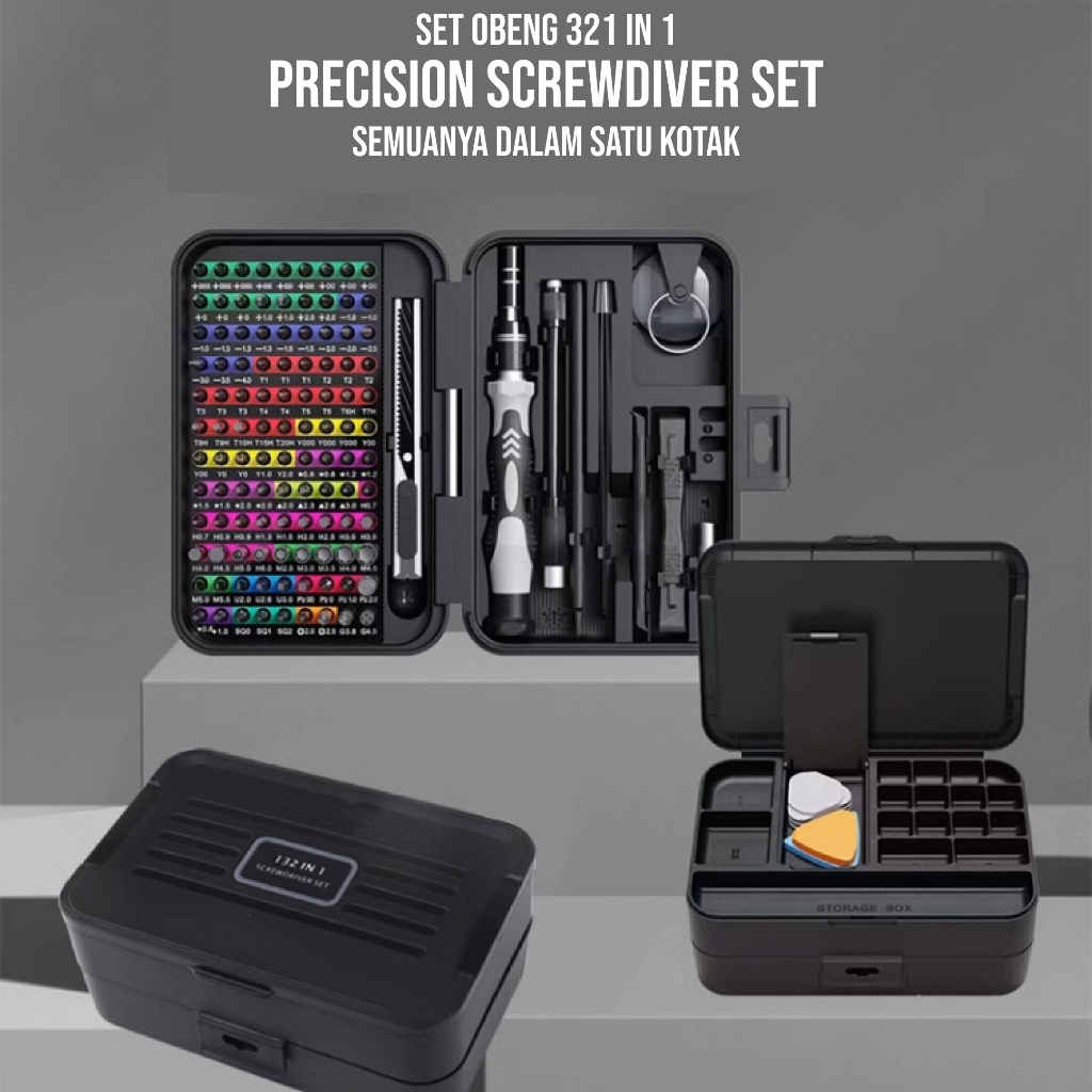 Jual CUTA Obeng Set 132 In 1 Obeng Magnetic Hp Laptop Macbook Komputer ...