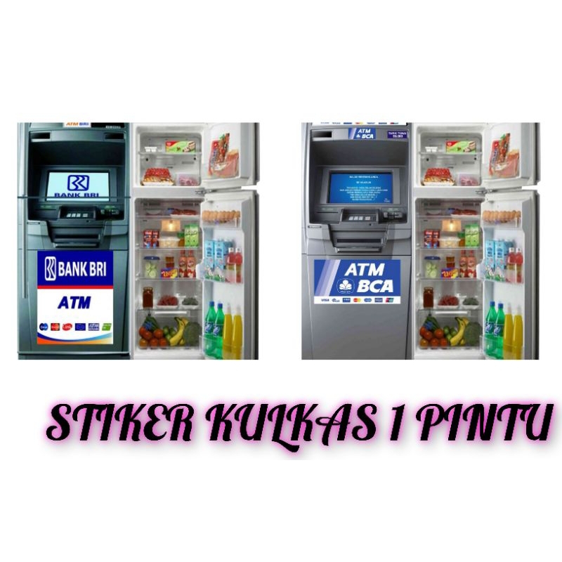 Jual STIKER KULKAS 1 PINTU MOTIF ATM | Shopee Indonesia