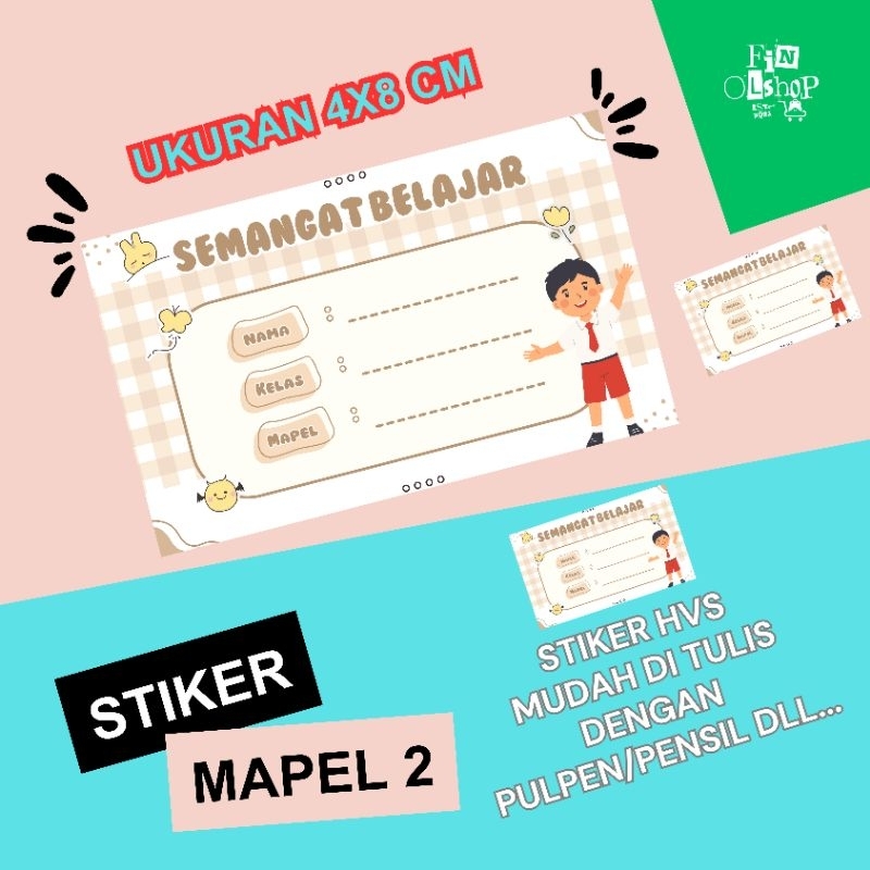 Jual Label Buku Pelajaran Sekolah - Stiker Mata Pelajaran | Shopee ...