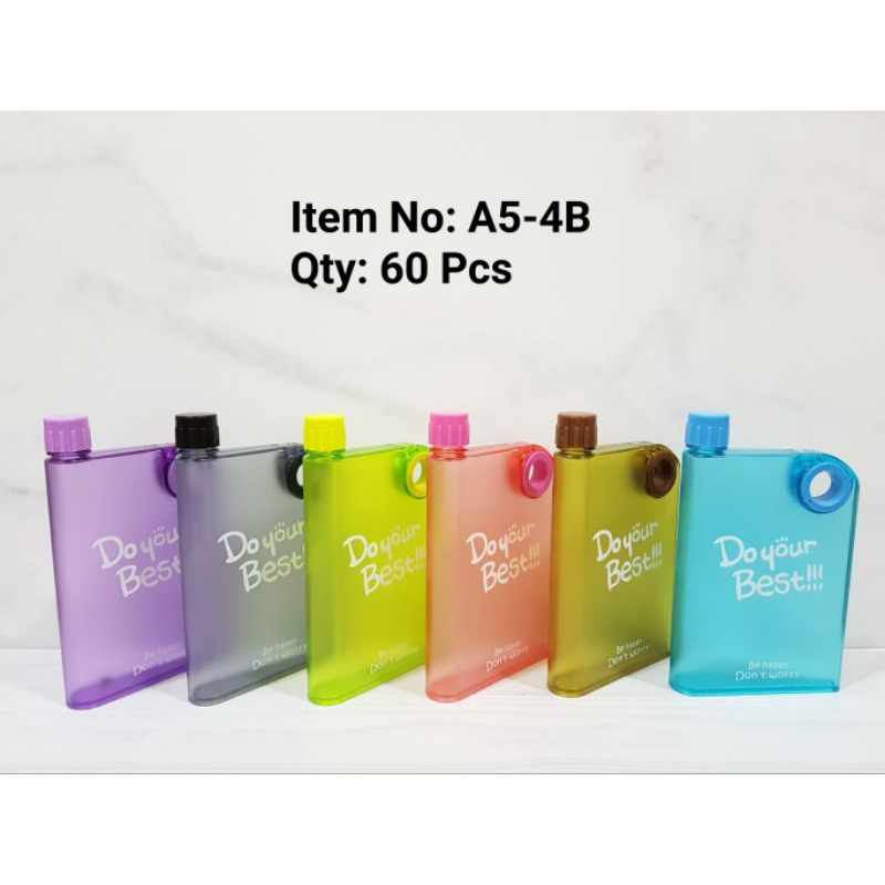 Jual Botol Unik Gepeng Do your Best Botol Minum Import Aneka Warna BPA ...