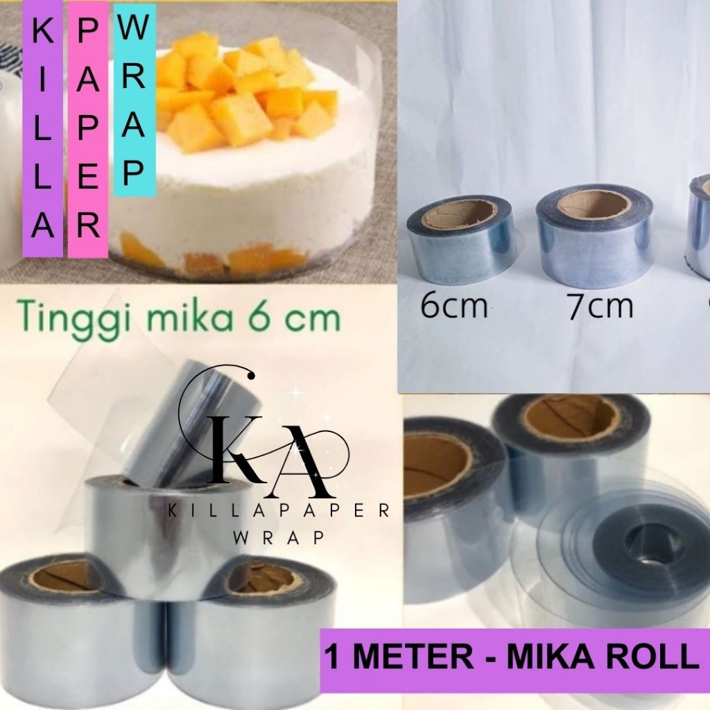 Jual 2 METER MIKA ROLL DEKORASI KUE PINGGIRAN CAKE KEIK KUE BUTTERCREAM ...