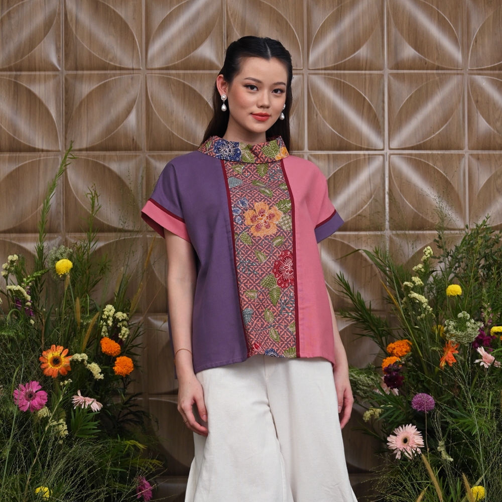 Jual NONA RARA - Flora Encim T3393, Baju kerja blouse batik wanita ...