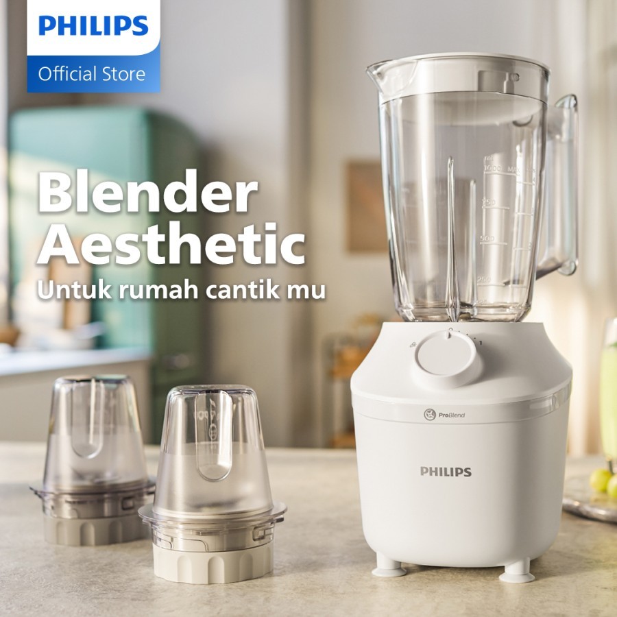 Jual PHILIPS Blender 3000 Series HR2042/30 1L dan 2 Tabung Bumbu ...