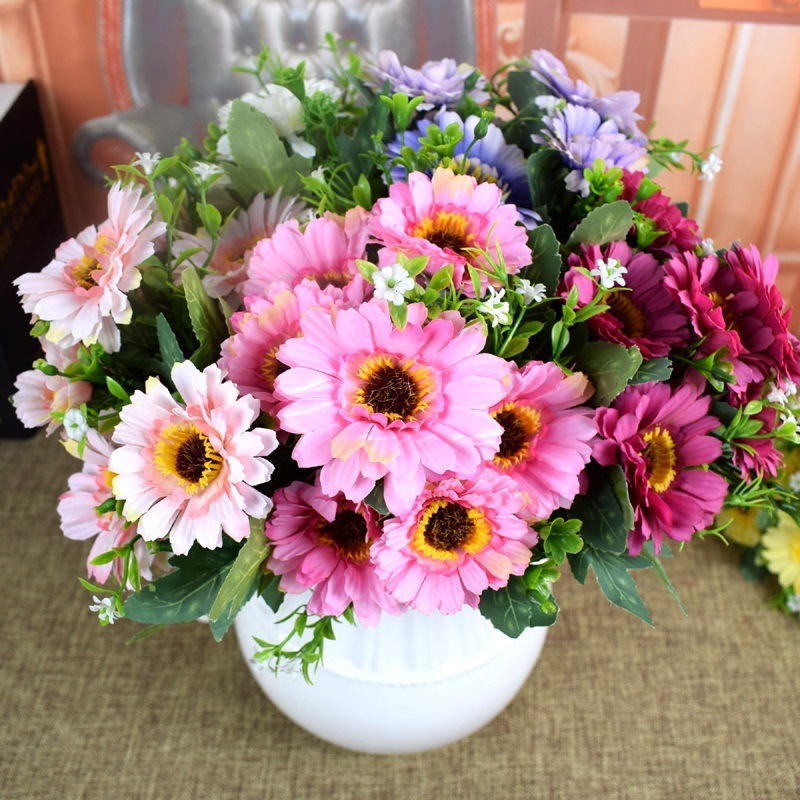 Jual Bunga Artifisial, Bunga Matahari 7 Bunga, Karangan Bunga, Bunga ...