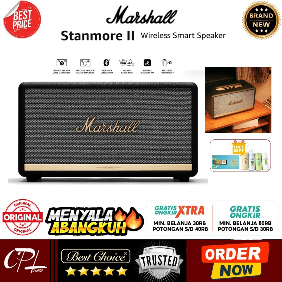 Jual Marshall Stanmore II Bluetooth Speaker System - ORIGINAL | Shopee ...