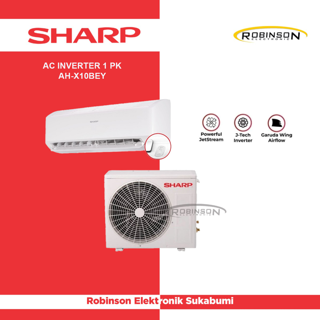 Jual AC Sharp J-Tech Inverter 1 PK AH-X10BEY (unit only) | Shopee Indonesia