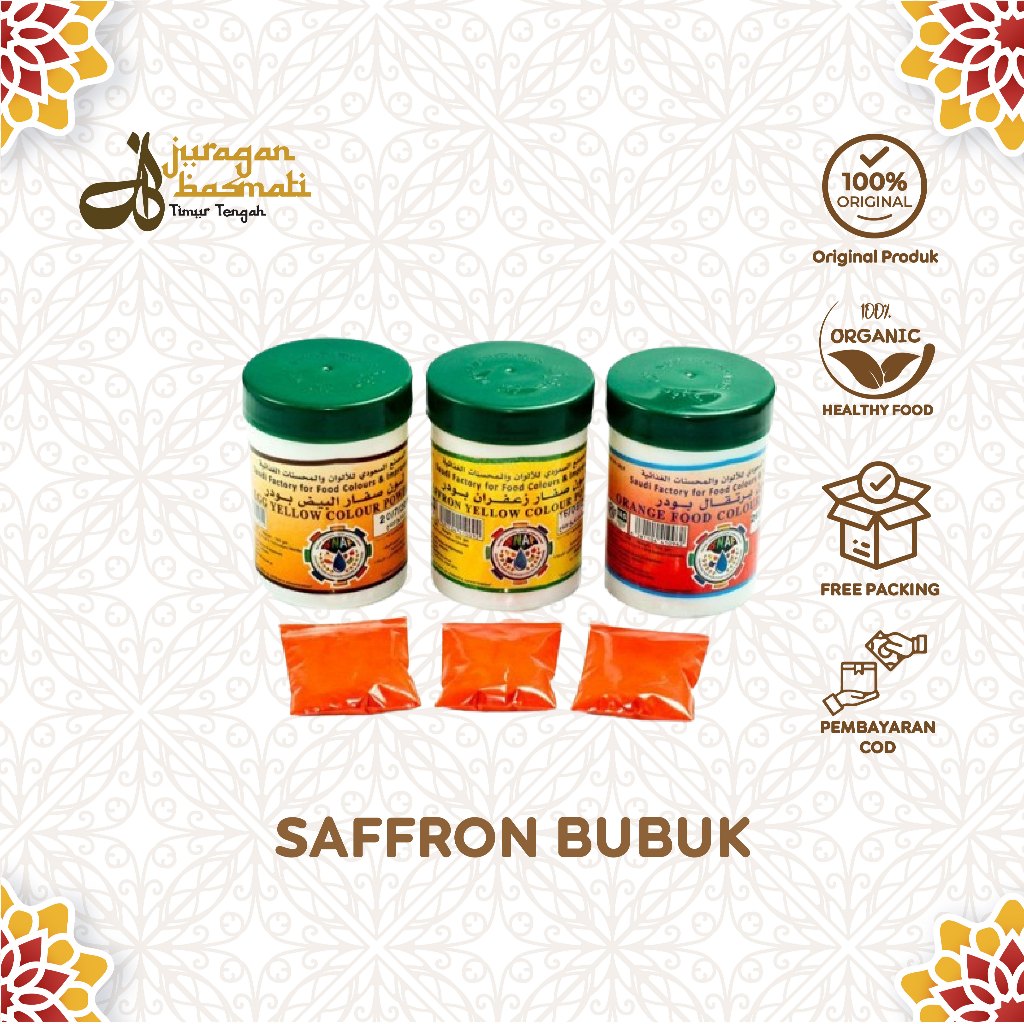 Jual SAFFRON BUBUK/ Zafaron / Pewarna Masakan 5gr Kuning / Orange ...