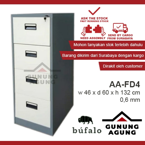 Jual Filling Cabinet Besi 4 Laci Acero Bufalo - Lemari Besi - Lemari Arsip - Laci Arsip Besi ...