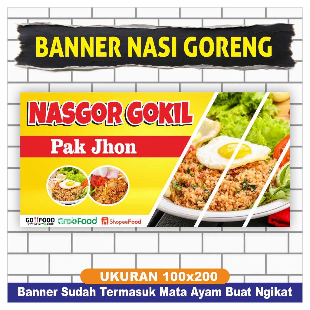 Jual Spanduk Banner Nasi Goreng / Bakso / Mie Ayam / Jajanan Warung ...
