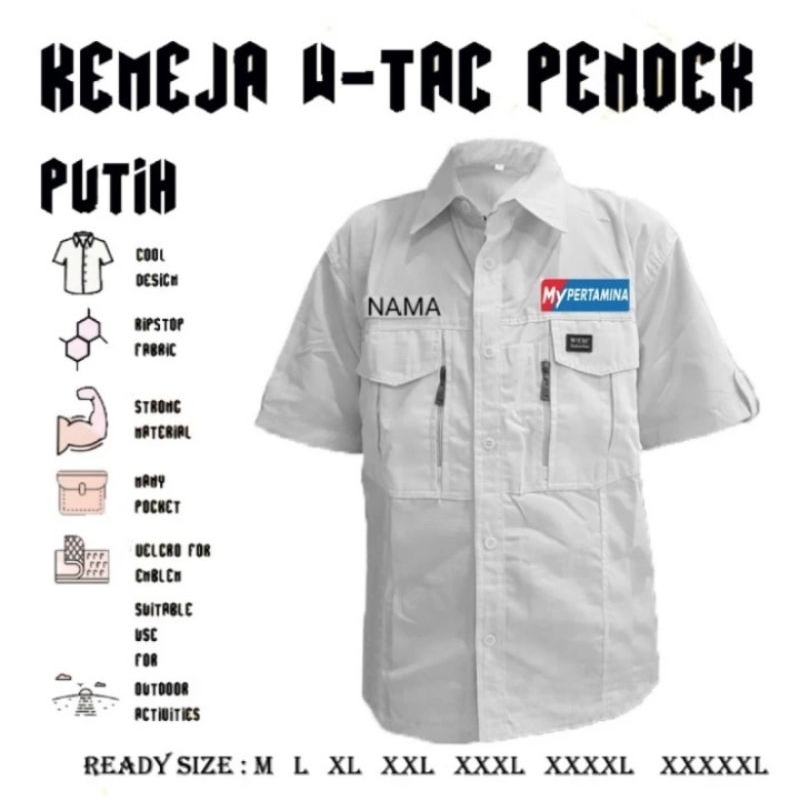 Jual KEMEJA TACTICAL W-TAC MY PERTAMINA LENGAN PENDEK FULL BORDIR BISA ...