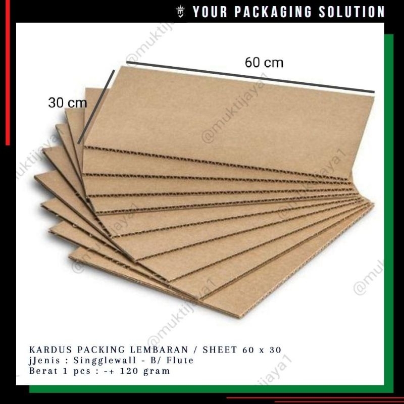 Jual Sheet Packing • 60x30cm • Kardus/ Karton Lembaran | Shopee Indonesia