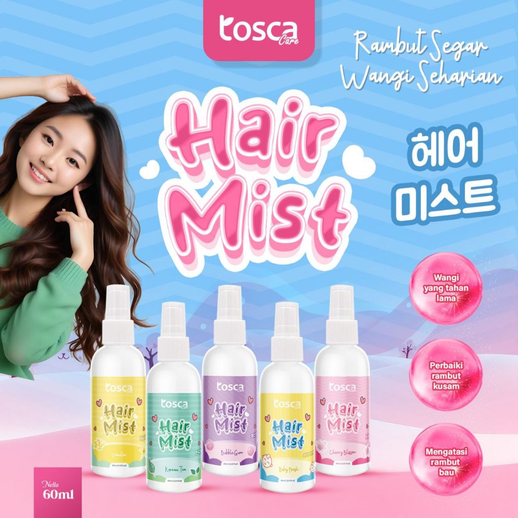 Jual Hair Mist Parfum Rambut Tosca Pengharum Rambut Segar | Shopee ...
