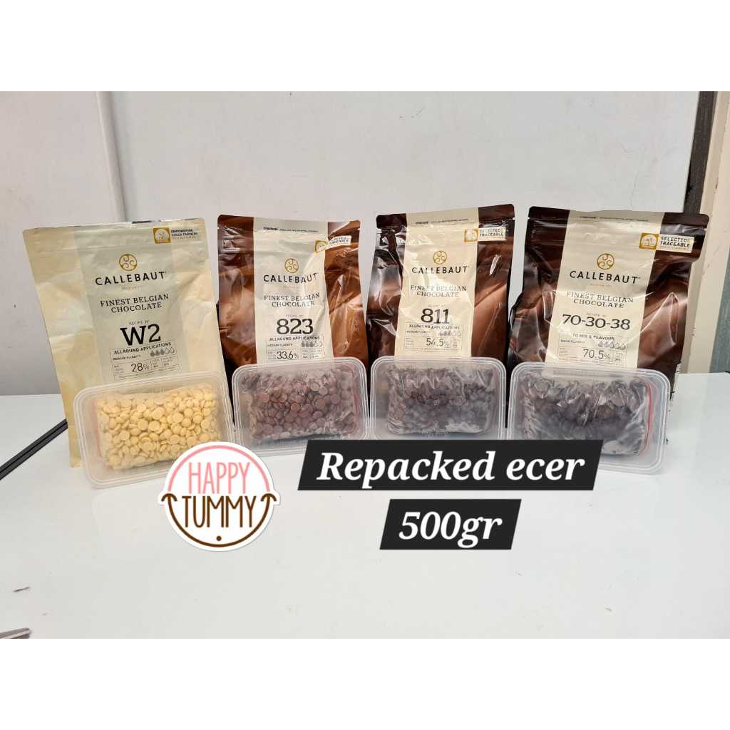 Jual Callebaut repack 500gr chocolate callet white milk medium dark ...
