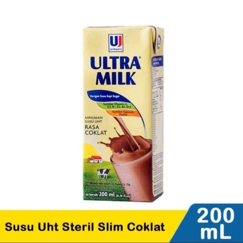 Jual SUSU ULTRA MILK UHT 200 ML 1DUS ISI 24 PCS | Shopee Indonesia