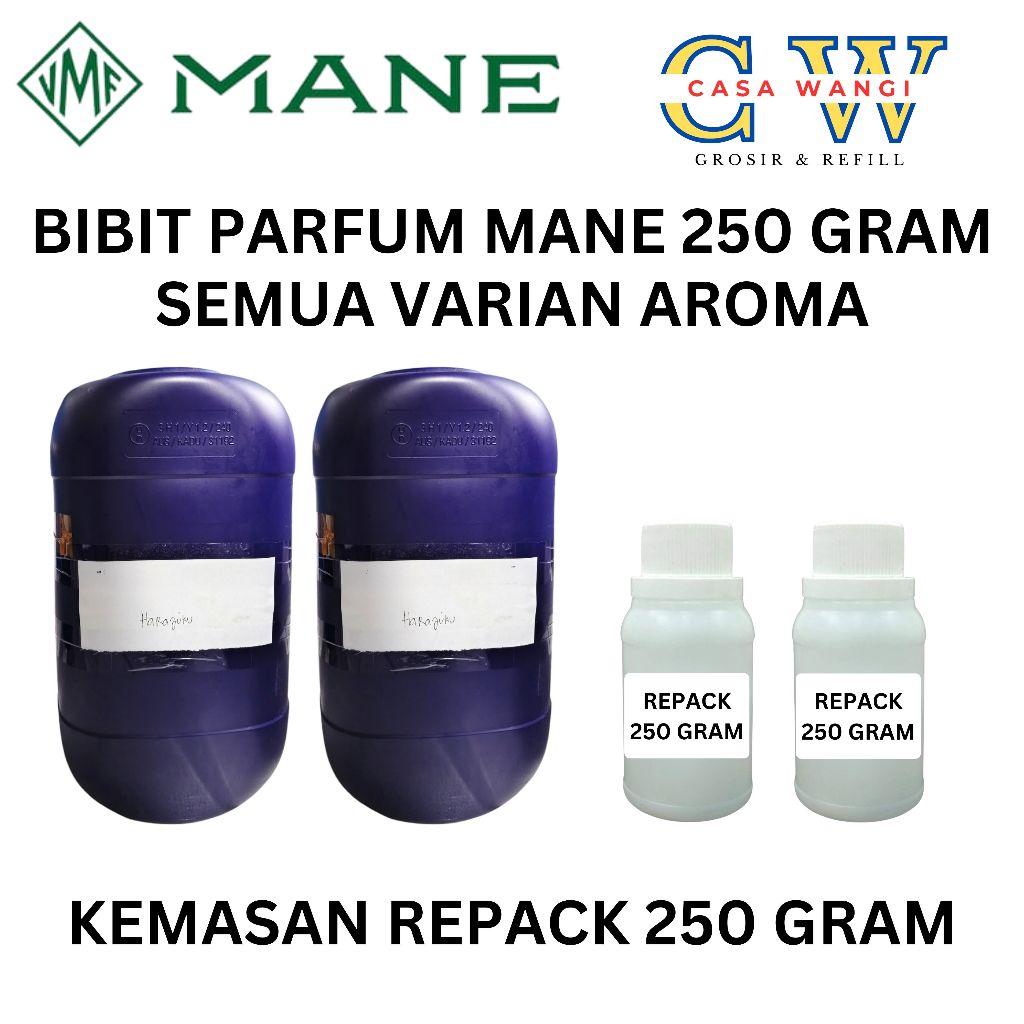 Jual (250 GR REPACK) MANE REPACK KEMASAN 250 GRAM.BIBIT PARFUM MURNI ...