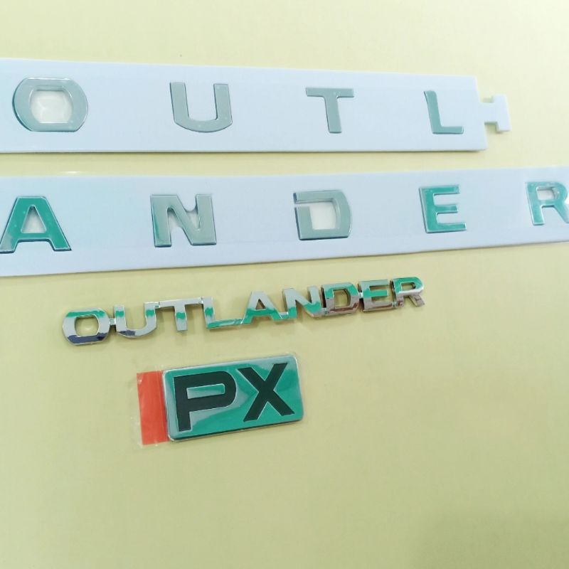 Jual Emblem logo OUTLANDER PX mitsubishi ukuran original bagasi ...