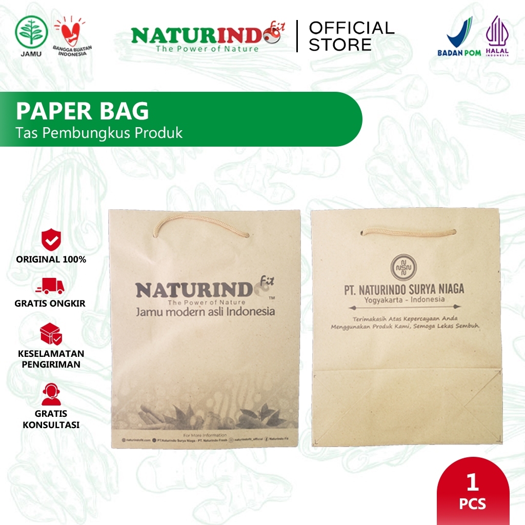 Jual NATURINDO FIT - PAPER BAG (Tas Pembungkus Produk) | Shopee Indonesia