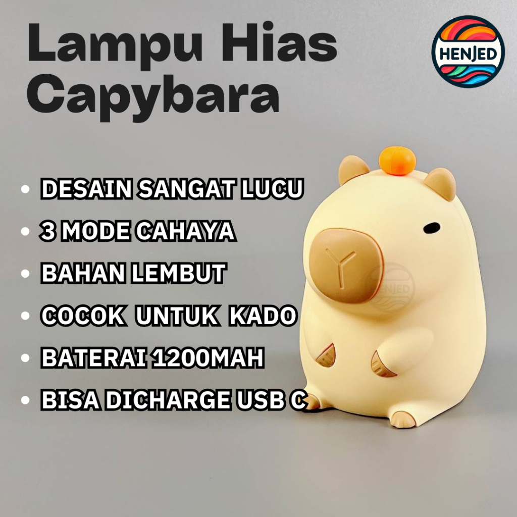 Jual Lampu Lucu Malam Tidur Night Table Lamp Viral Capybara Kapibara ...