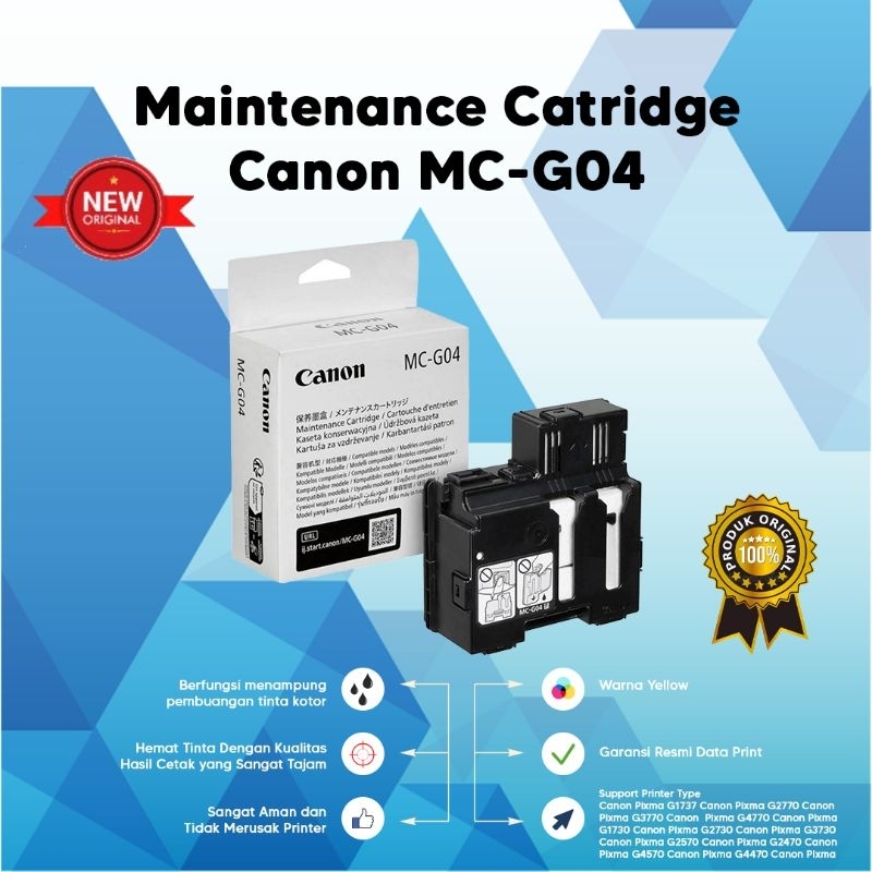Jual Canon Maintenance Cartridge MC-G04 MCG 04 MCG04 Maintenance Catridge Canon G1730, G1737 ...