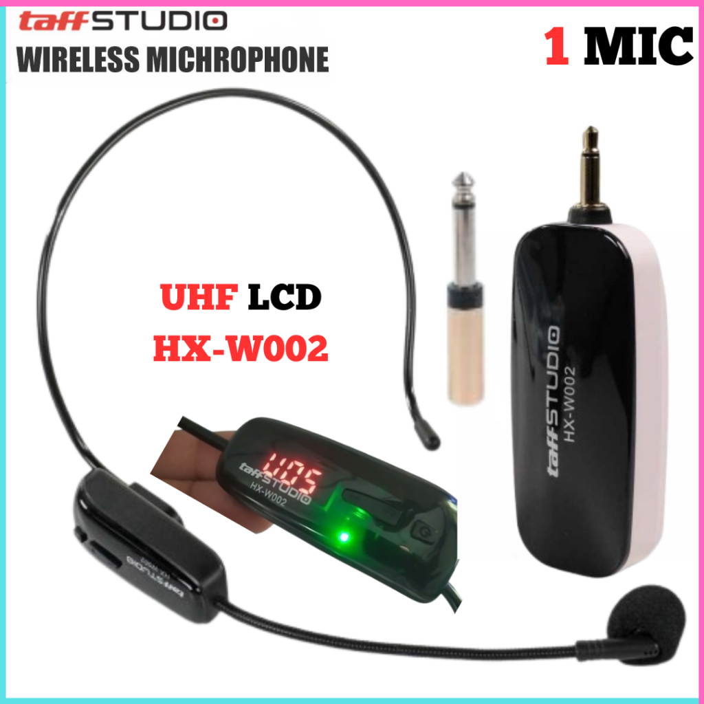 Jual Kirim Cepat TaffSTUDIO Mic Imam Masjid Wireless Microphone UHF Call Center with Transmitter ...