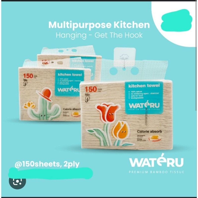 Jual Wateru Premium Bamboo TissueType : Kitchen Towel (Tisu Dapur) 150 ...