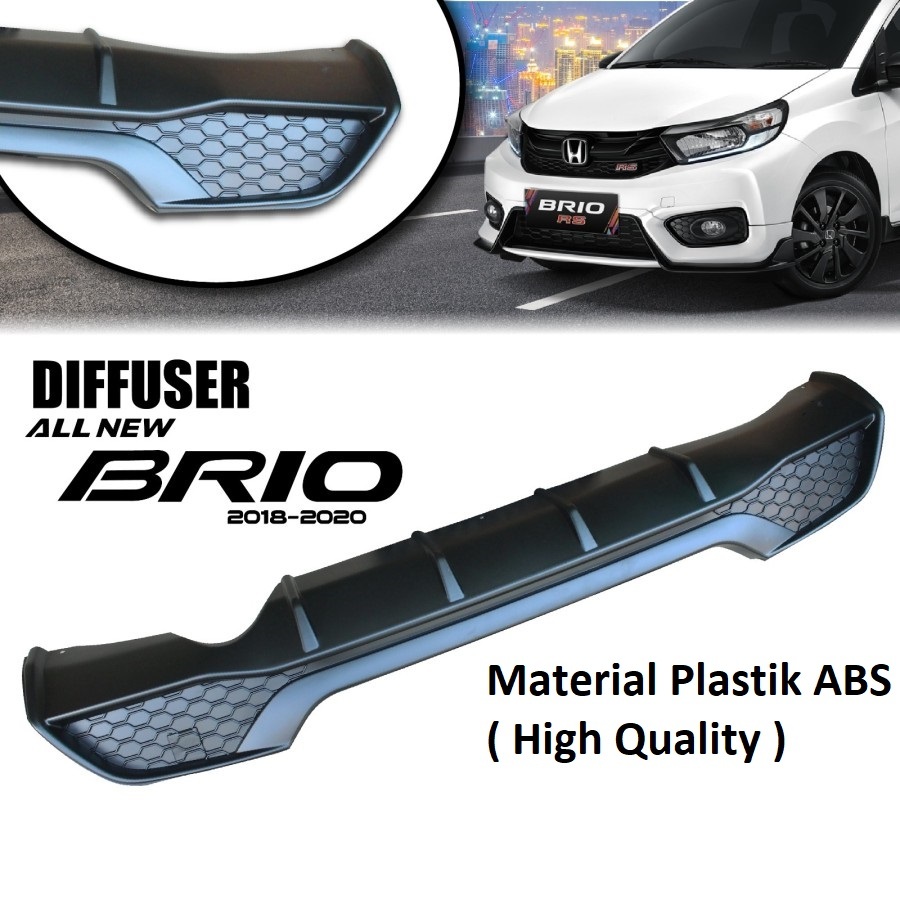 Jual DIFFUSER BRIO RS 2019 SPOILER BUMPER BELAKANG ALL NEW BRIO ...
