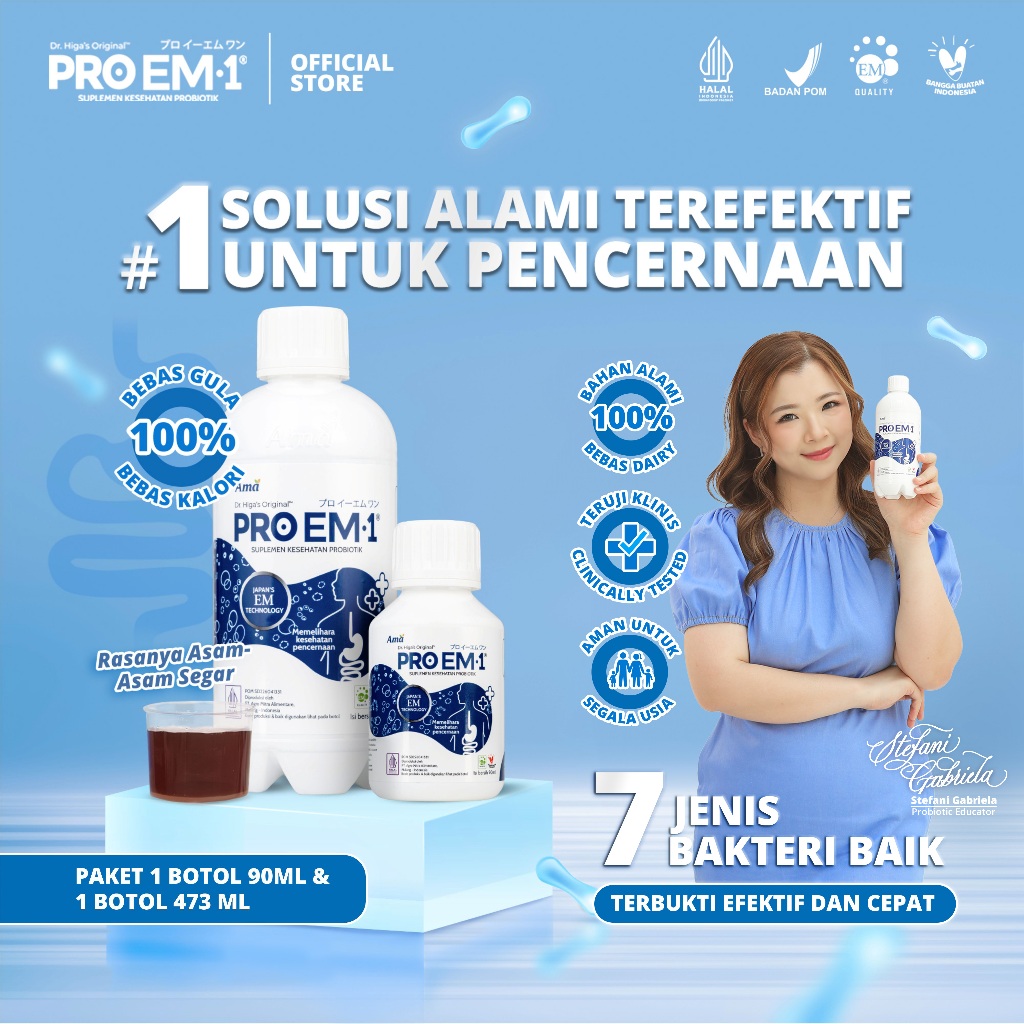 Jual PRO EM1 Paket 1 Botol 473ml & 1 Botol 90ml Original | Suplemen ...