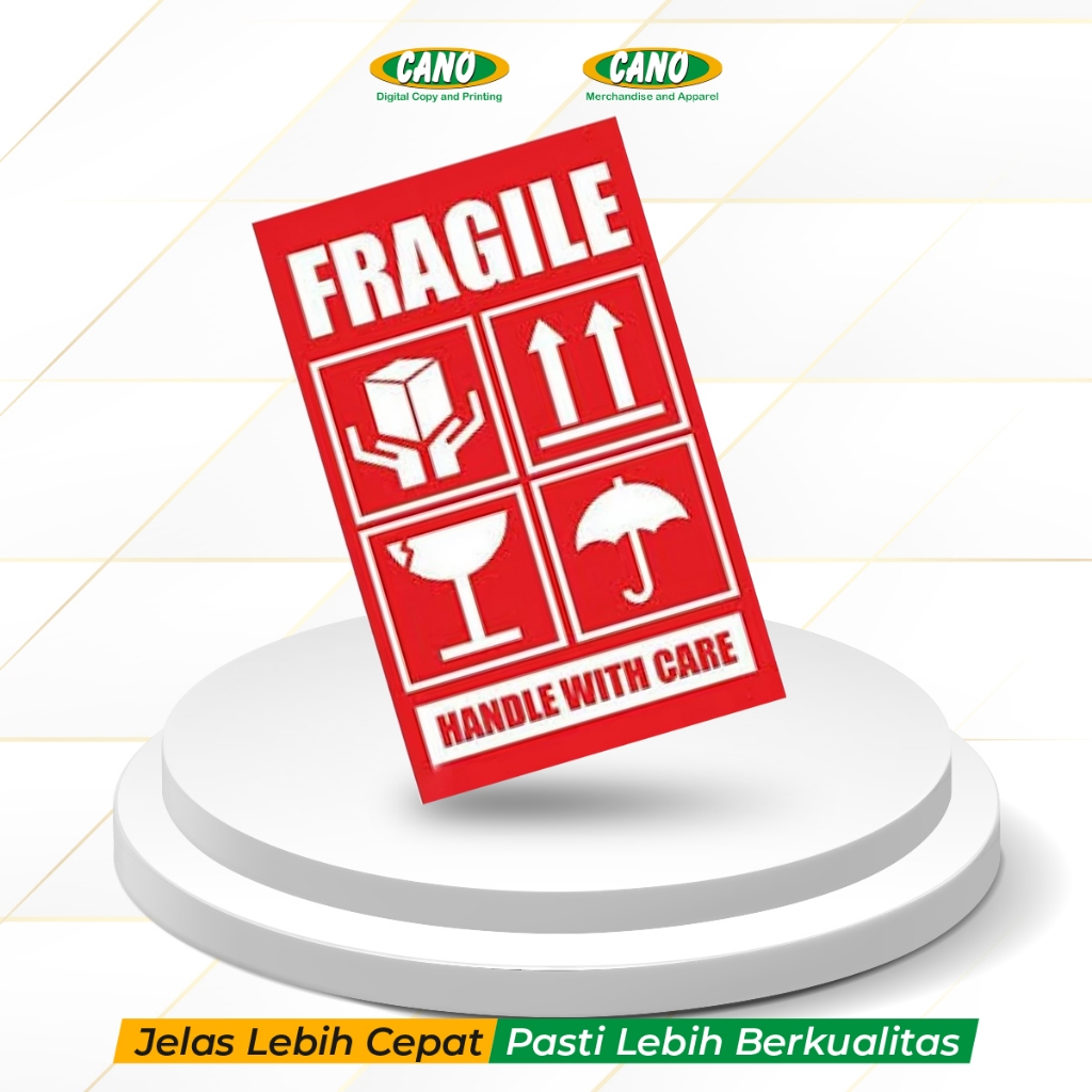 Jual Sticker Fragile 6 x 4 cm | Bahan Chromo | Shopee Indonesia