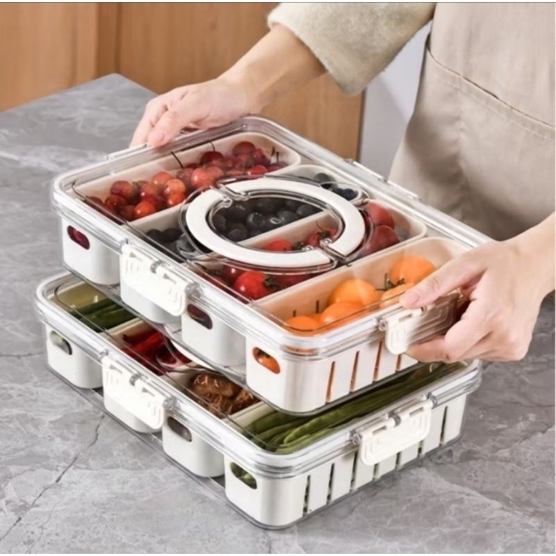 Jual Food Container Serbaguna Tempat Penyimpanan Buah Sayur Daging Ikan ...