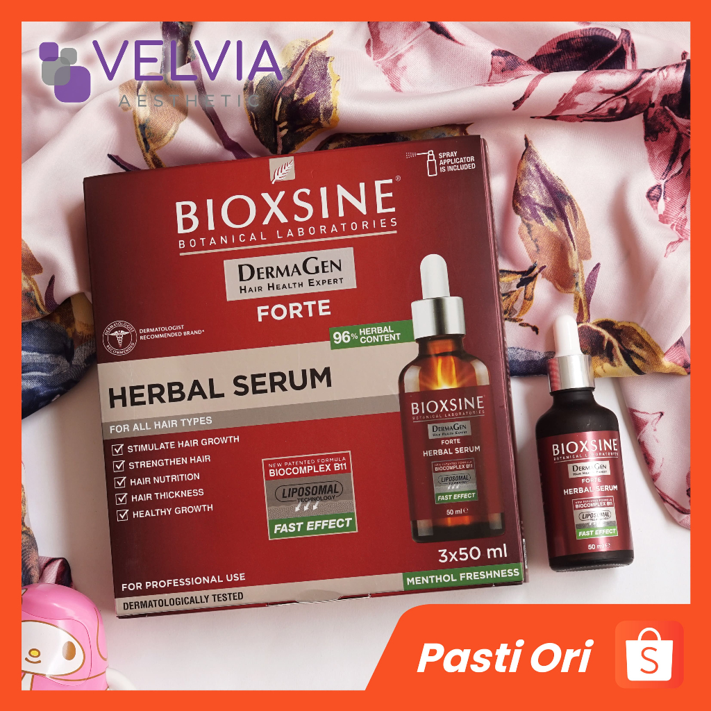Jual Bioxsine DermaGen Forte Herbal Hair Serum (Merah) | Shopee Indonesia