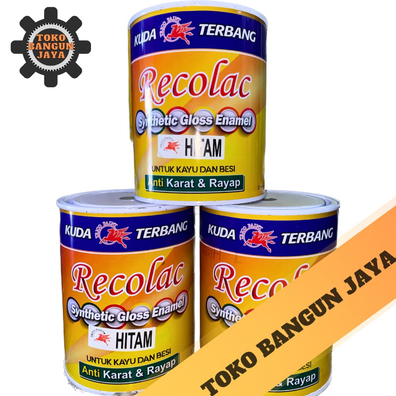 Jual RECOLAC CAT KUDA TERBANG CAT MINYAK BESI DAN KAYU 0,8L / 1KG ...