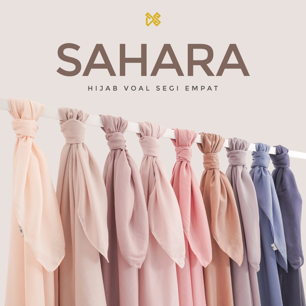 Jual DS Modest - Hijab Voal Polos Segi Empat Premium Sahara Scarf | Shopee Indonesia