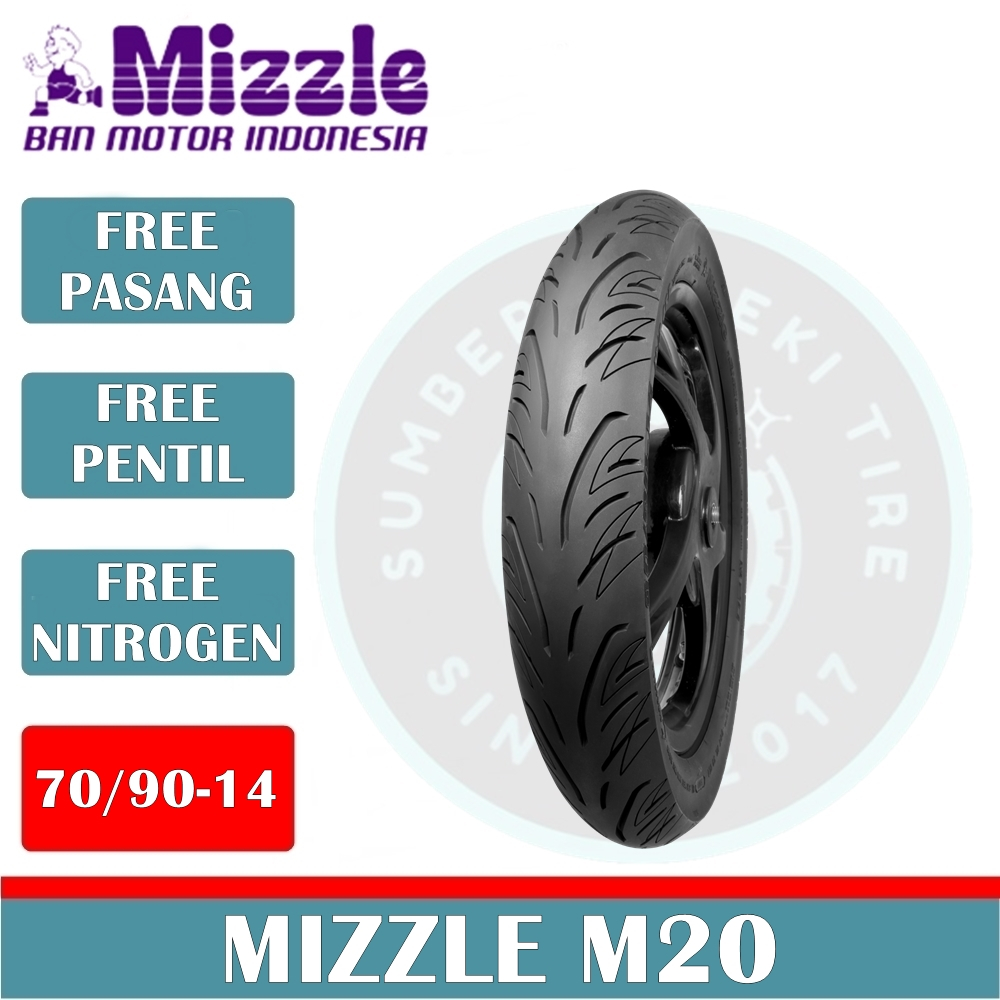 Jual Ban Motor MIZZLE M20 70/90-14 Tubeless Ban Motor Matic R14 ...
