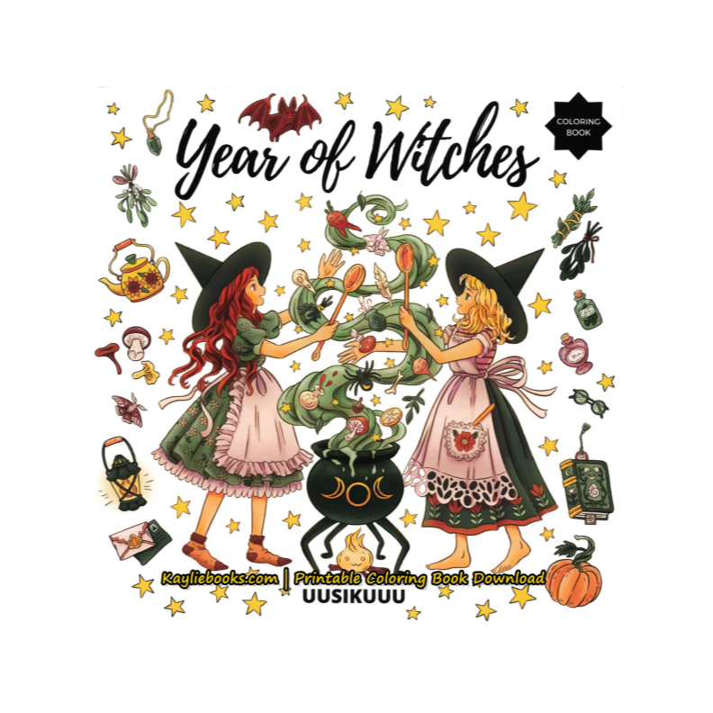 Jual Paket Mewarnai YEAR OF WITCHES 31 lembar | Shopee Indonesia