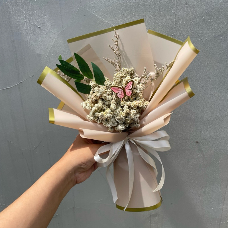 Jual Buket Edelweis | buket bunga kering | buket wisuda | hadiah ulang ...