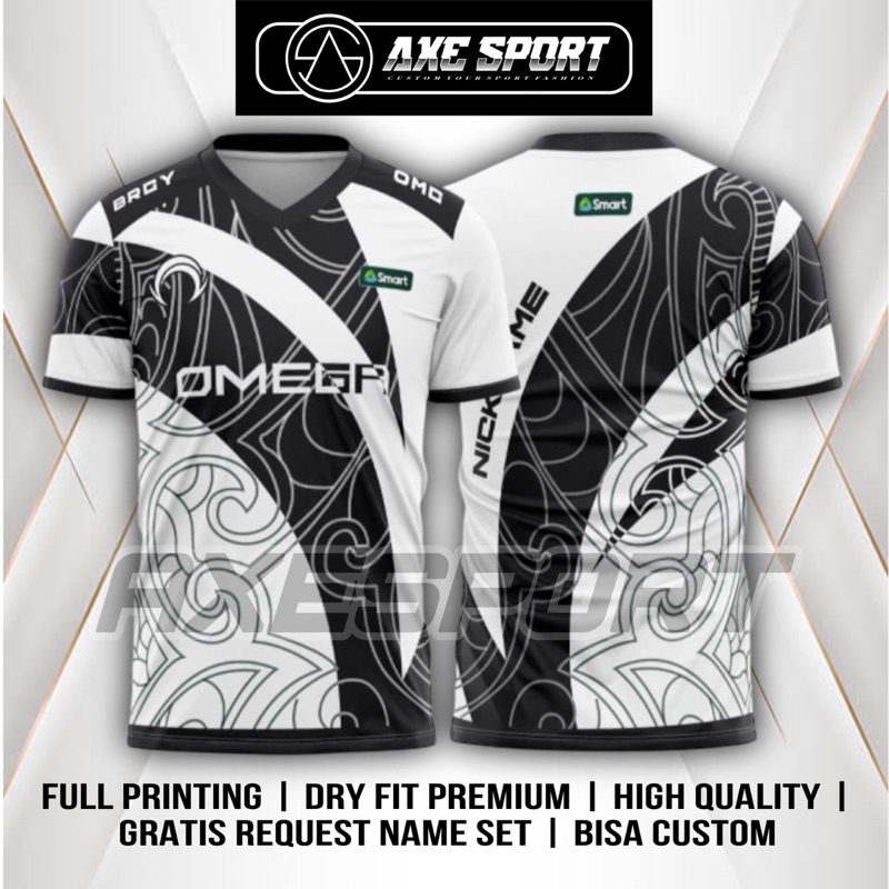Jual Jersey Kaos Esport SMART OMEGA MPL PH Terbaru 2024 Full Printing ...