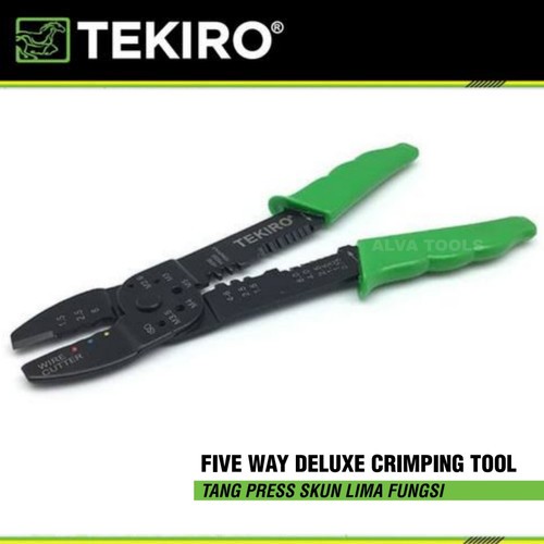 Jual Tang Crimping Skun Lima Fungsi 9 inch Tekiro Five Way Deluxe Tool Press GT-FW1454 | Shopee ...