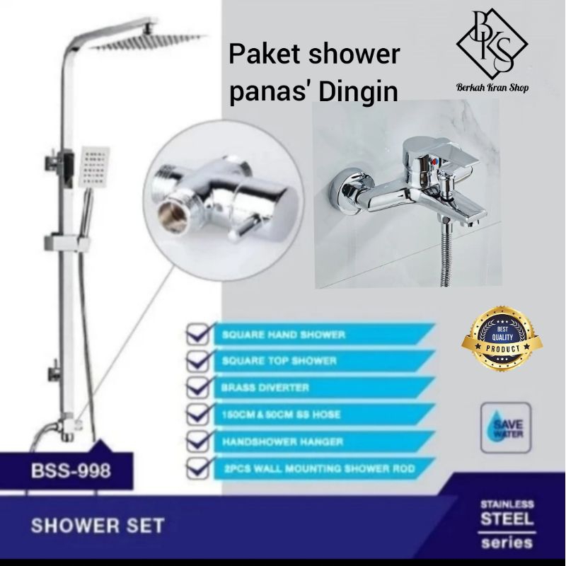 Jual Shower tiang set panas dingin - shower tiang set dingin- tiang ...
