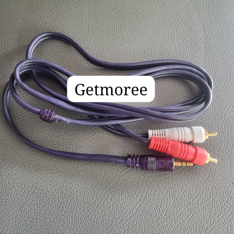 Jual Kabel 2 Rca + 1 ST Kabel Audio 2IN1 Rca Aux 2Rca 1 Stereo 3.5mm 1.5m | Shopee Indonesia