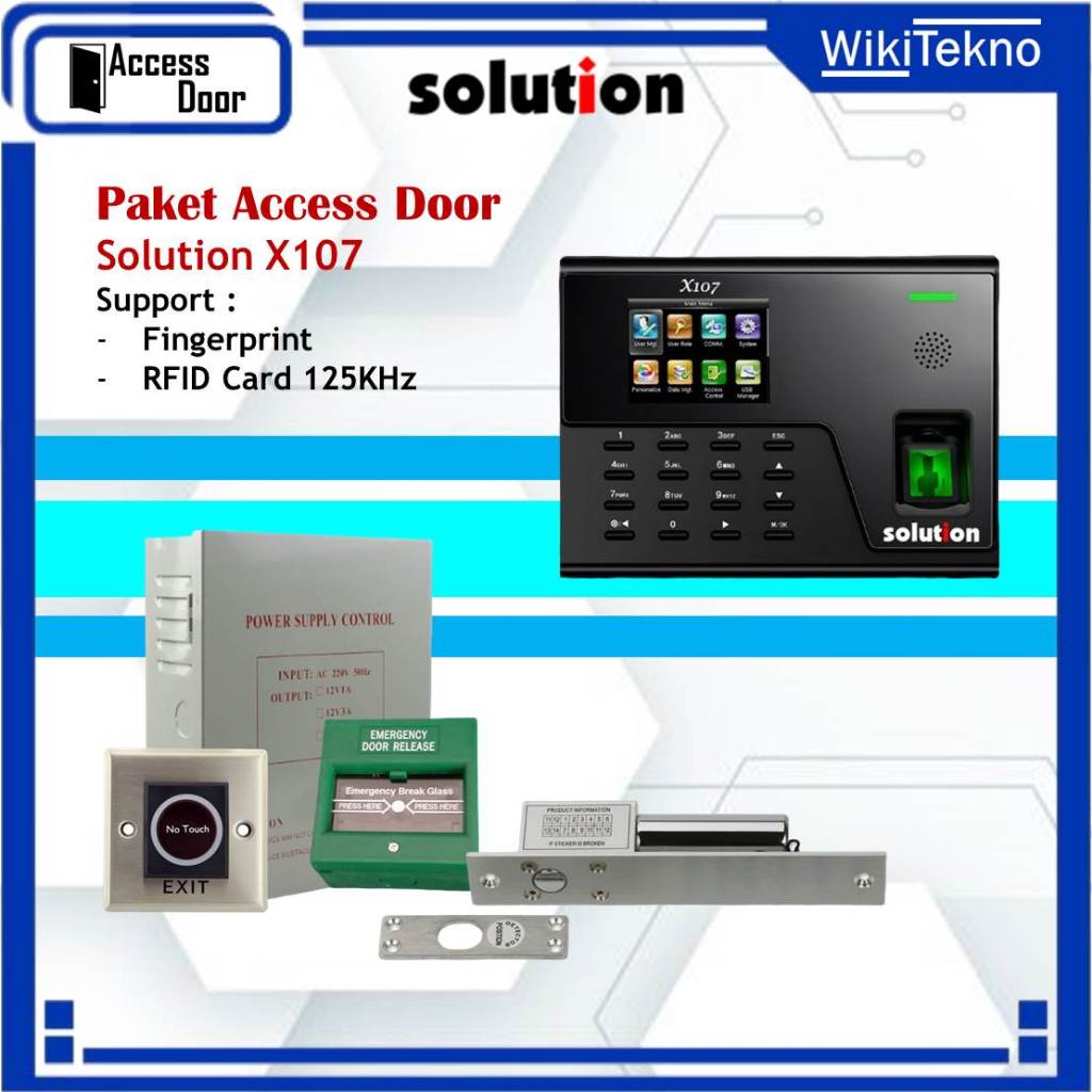 Jual Paket Access Door Solution X107 Fingerprint & Card Access Control ...