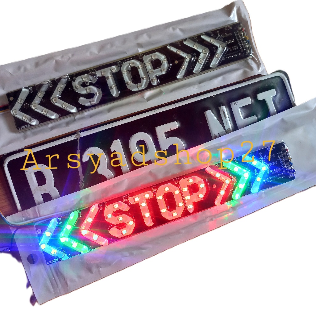 Jual Lampu LED Variasi Tulisan STOP 20cm RGB 12 Volt Bisa Untuk Semua ...