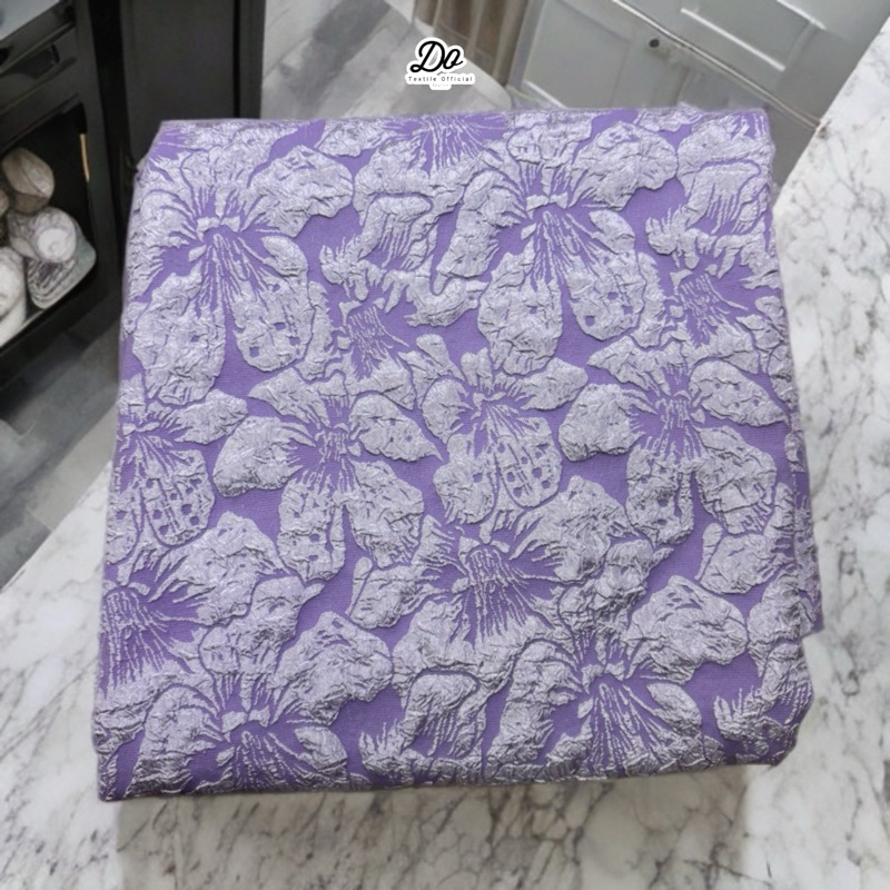 Jual KAIN BAHAN JAGUARD EMBOS / JACQUARD EMBOSS FLORAL / EMBROIDERED ...