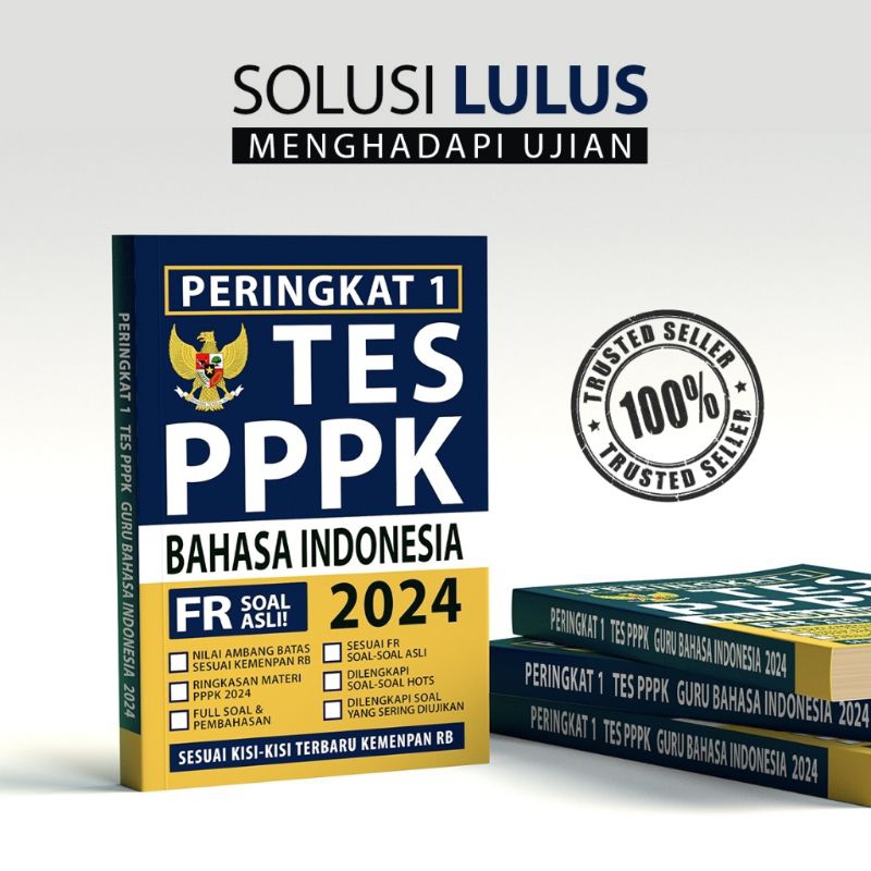 Jual BUKU PERINGKAT 1 PPPK BAHASA INDONESIA 2024 SESUAI FR ASLI | Shopee Indonesia