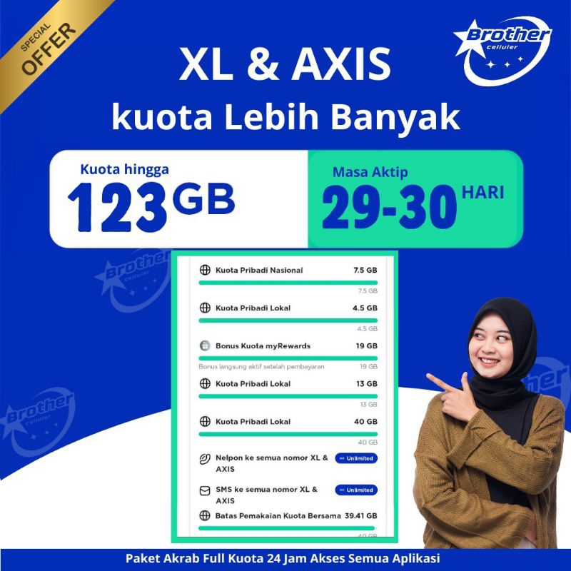 Jual PAKET DATA AKRAB XL & AXIS, OFFICIAL GARANSI 1 BULAN | Shopee ...