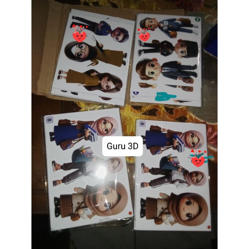 Jual Topper guru 3D atau klasik isi 9 buah random | Shopee Indonesia